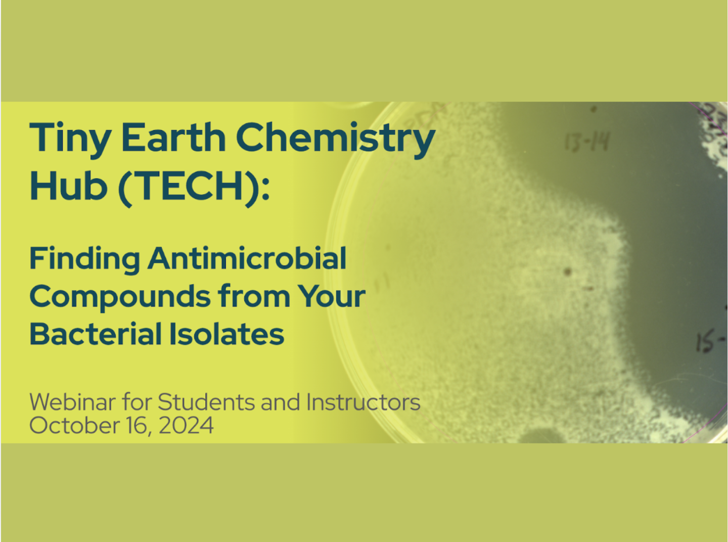 Tiny Earth – studentsourcing antibiotic discovery